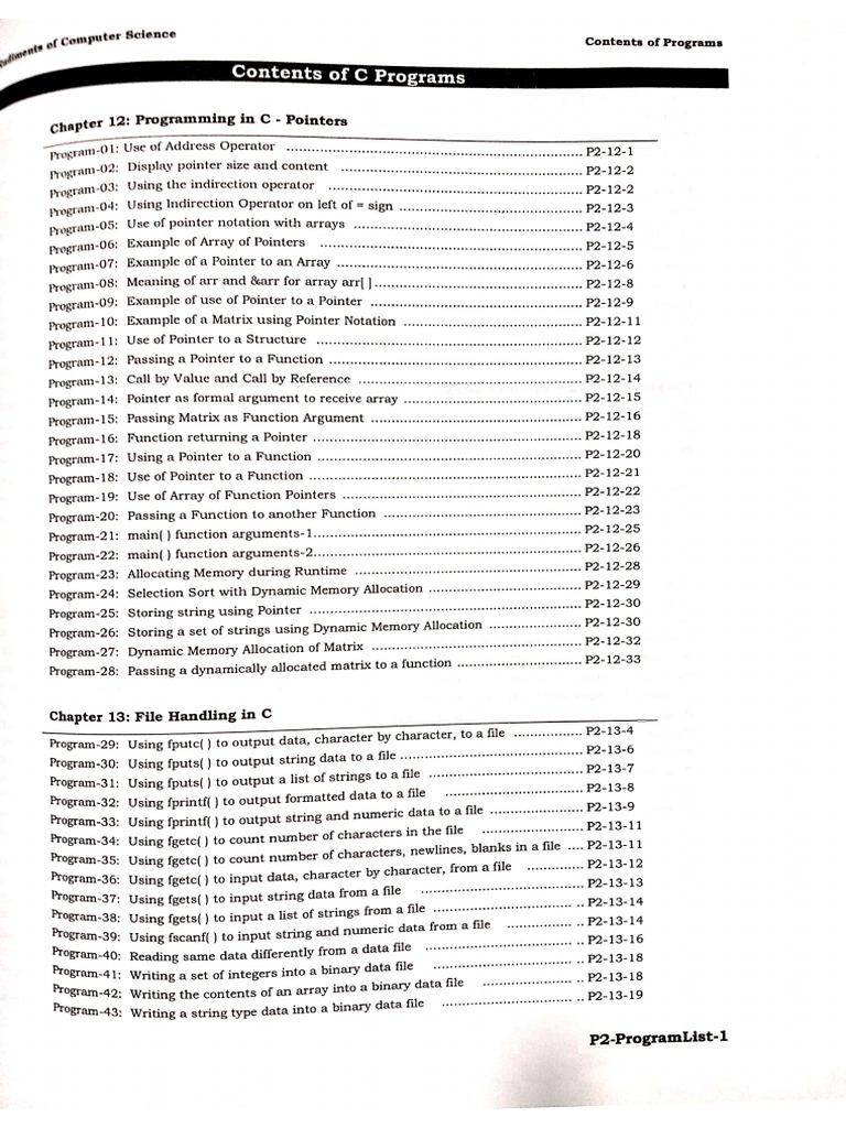 Content of C Program | PDF