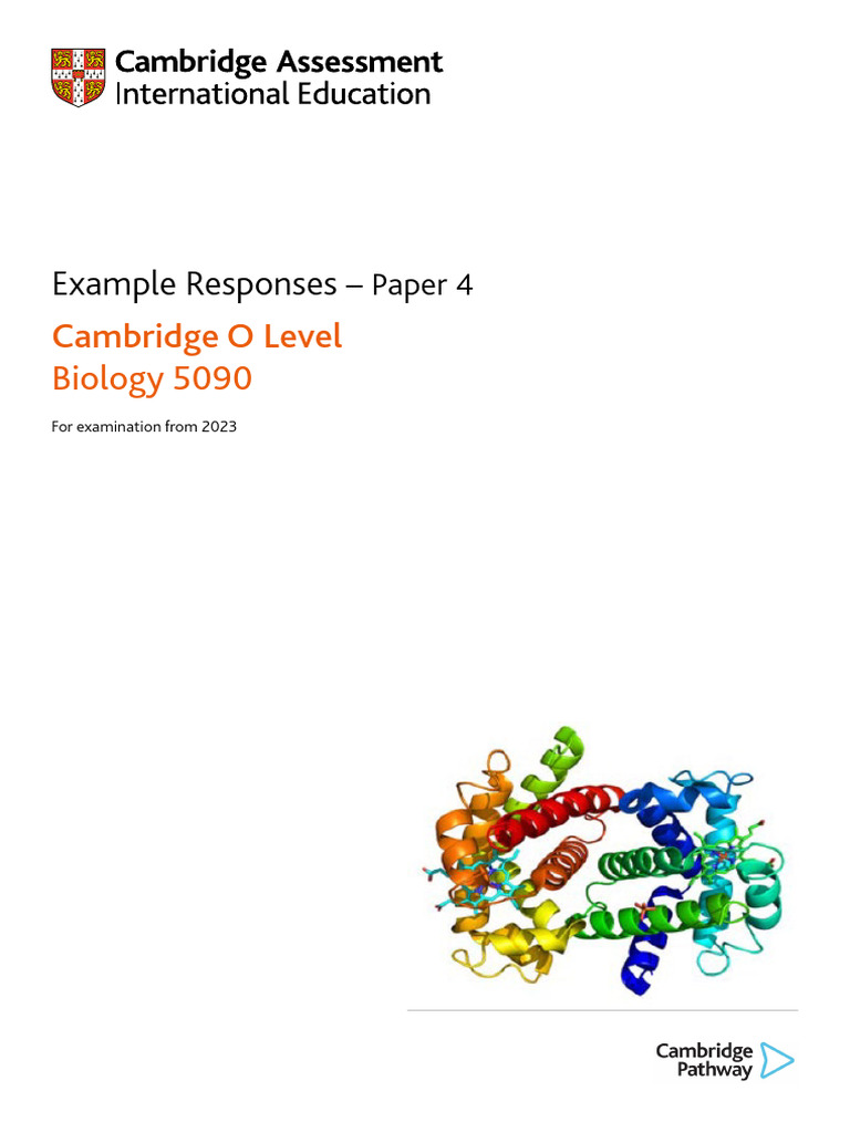 5090 Example Candidate Responses Paper 4 (For Examination From 2023 ...