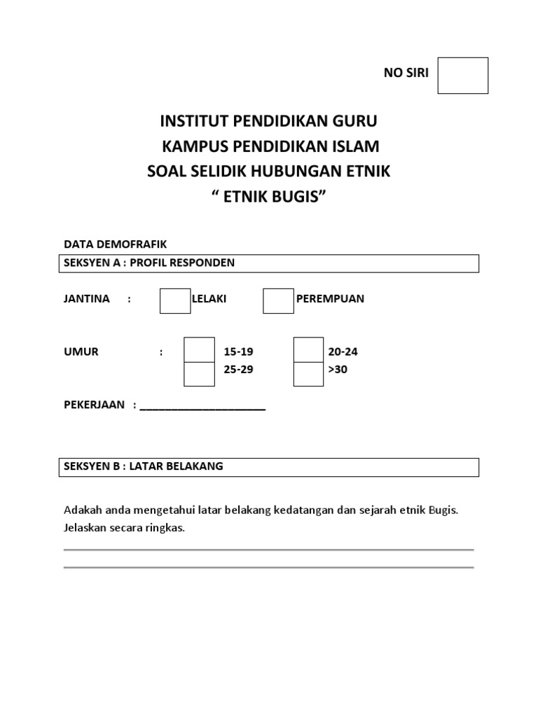 Soalan Temubual Bugis | PDF