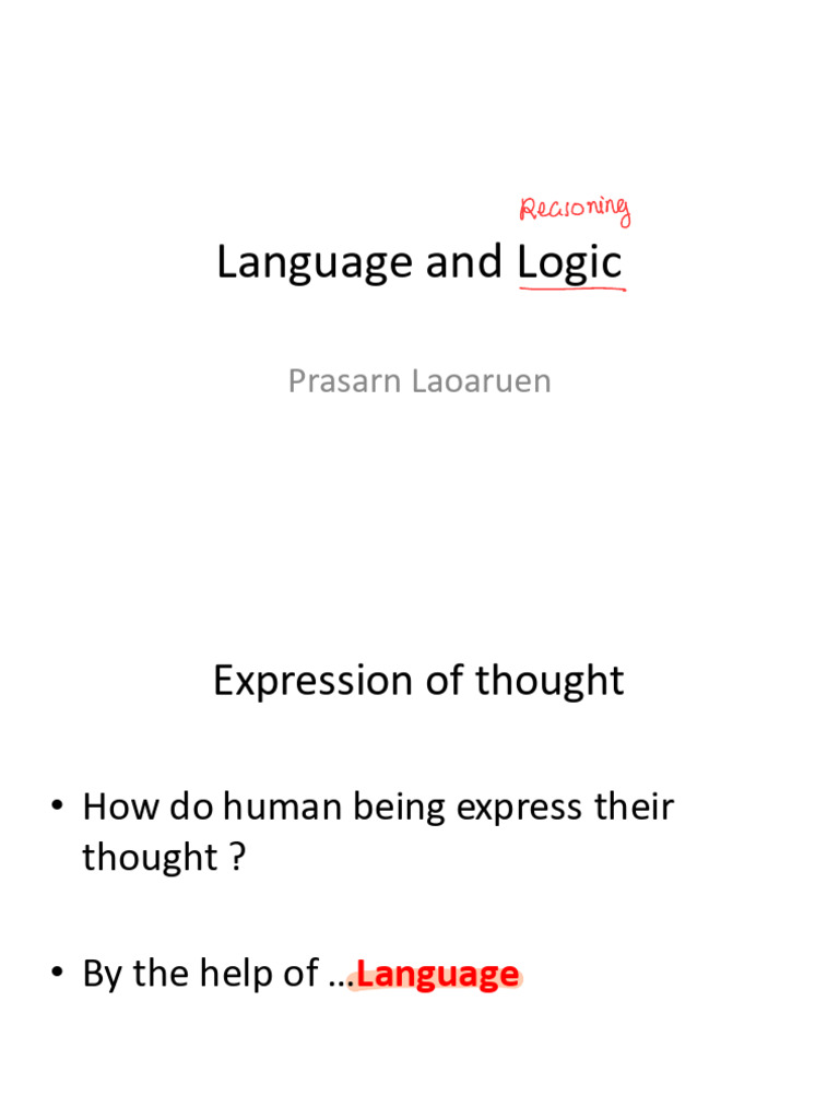 Language and Logic: Understanding Arguments | PDF | Argument ...