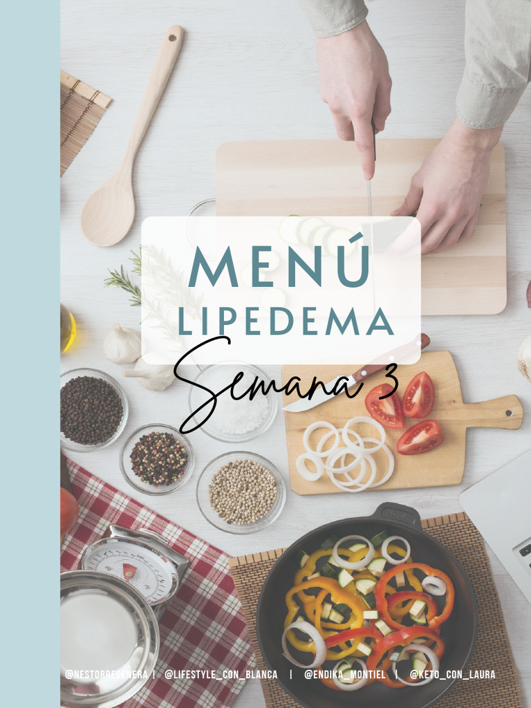 Menu Semana 3 Lipedema | PDF | Vegetales | Cocinando