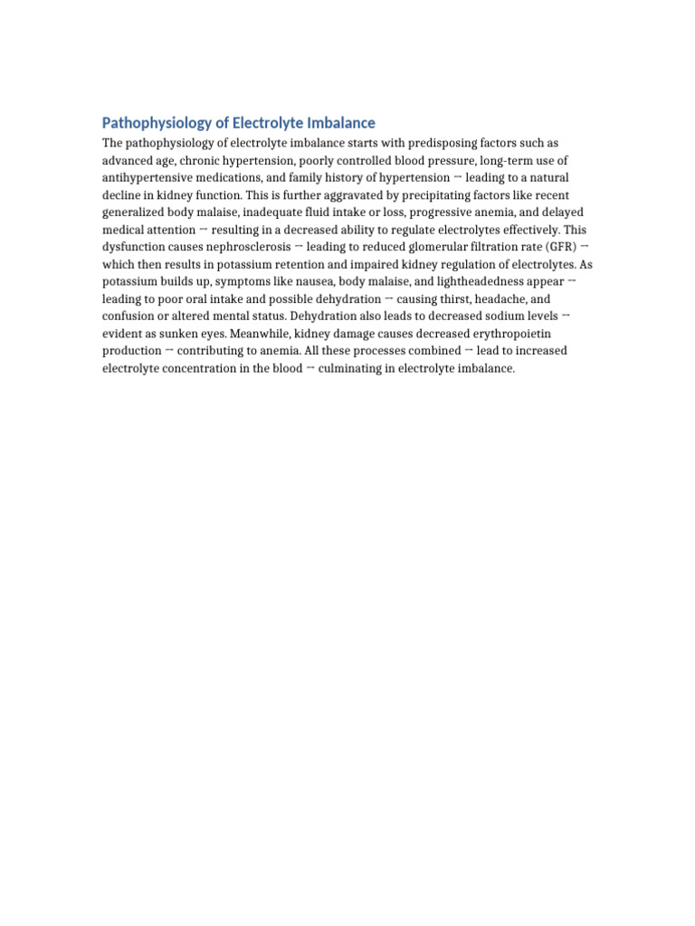 Shane - Pathophysiology | PDF