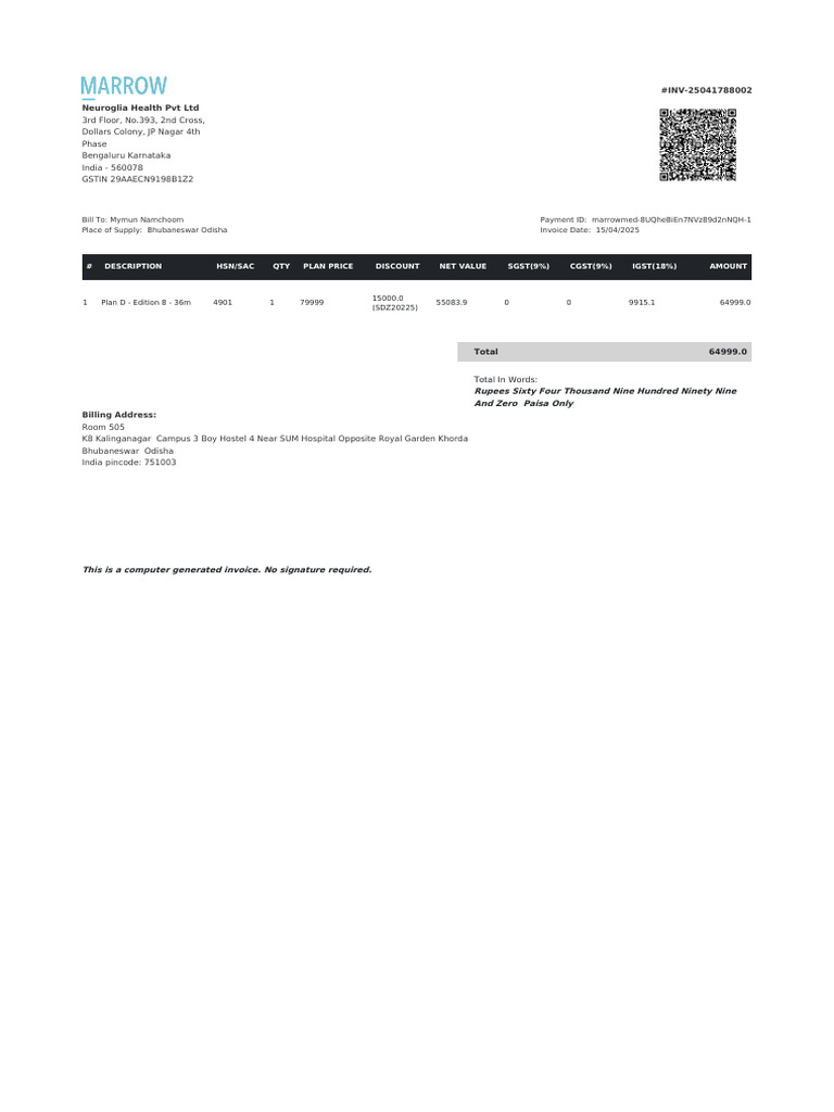 Inv 25041788002 | PDF