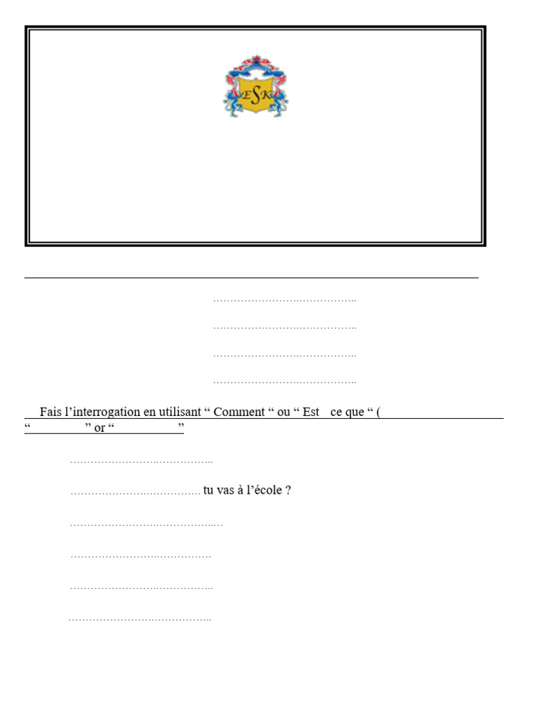French Year 7 - Term 3 | PDF