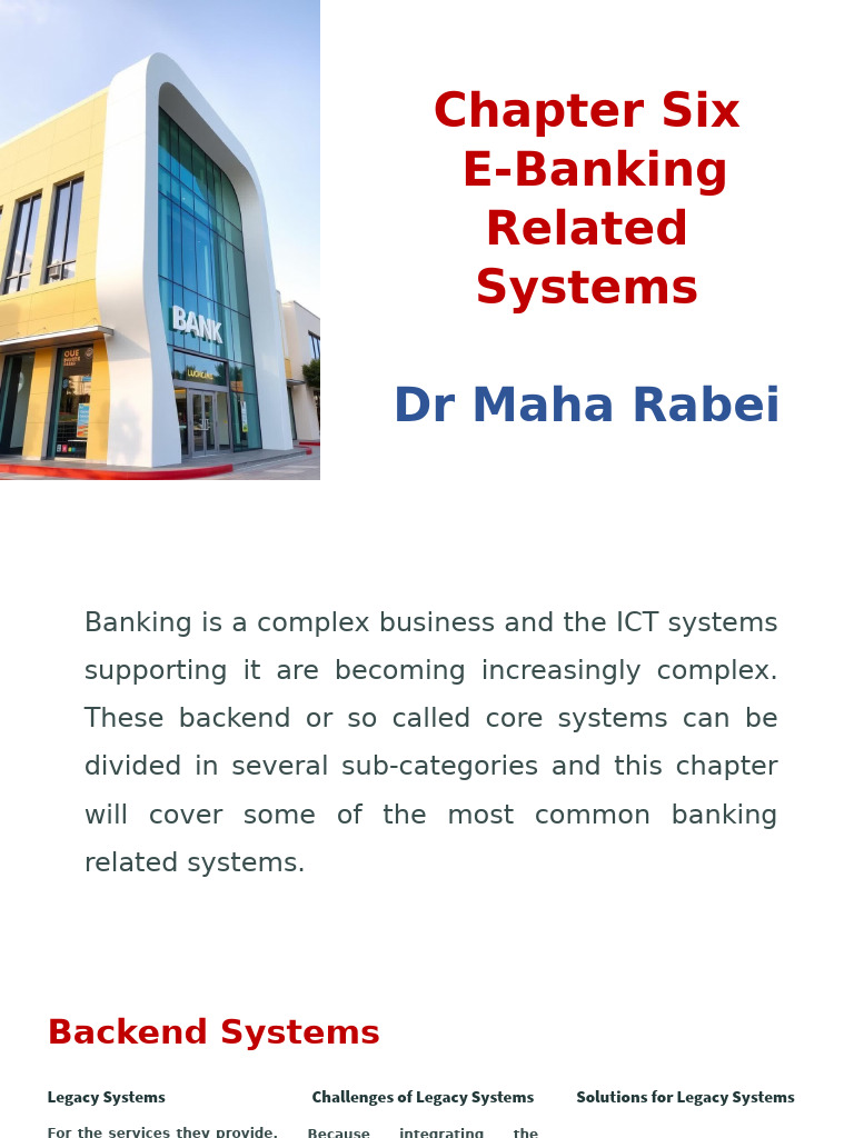 Lecture 6 E Banking Related Systems | PDF | Customer Relationship ...