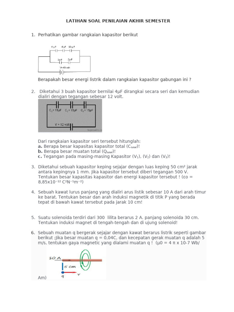 Latihan Soal Penilaian Akhir Semester | PDF