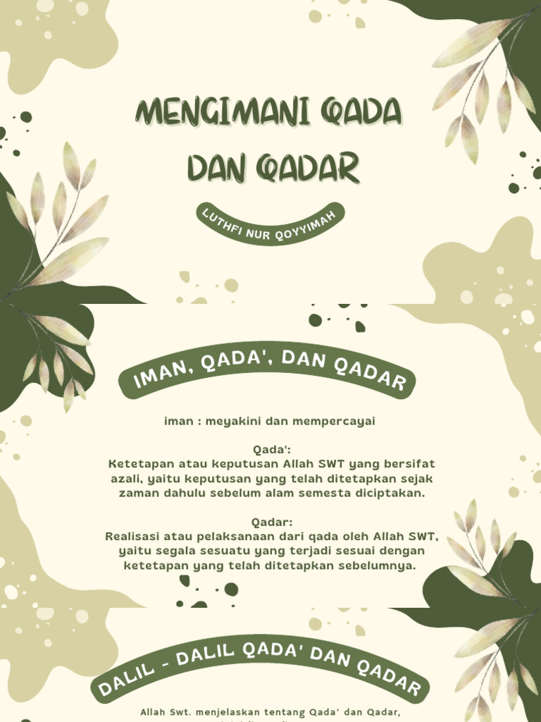 Memahami Qada dan Qadar dalam Islam | PDF