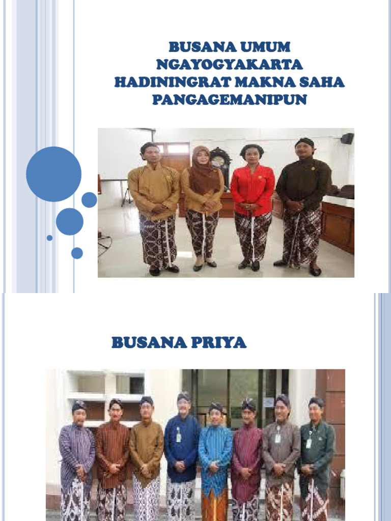 Busana Jawa Ngayogyakarta | PDF