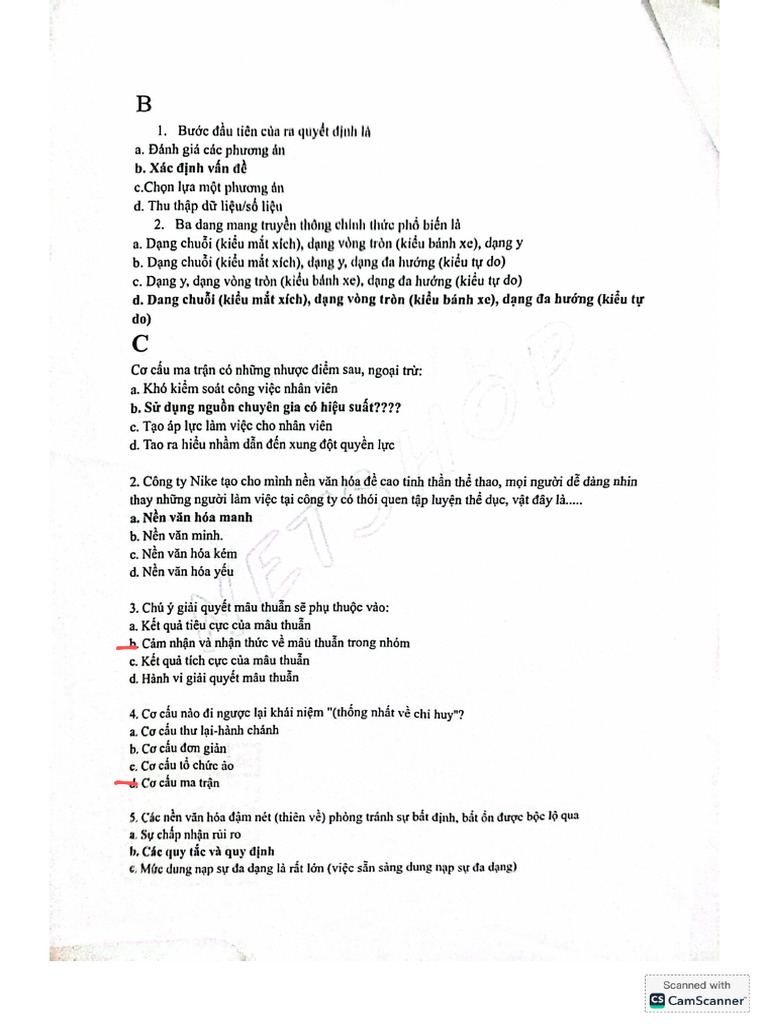 Ôn tập Hành vi tổ chức (HVTC) | PDF