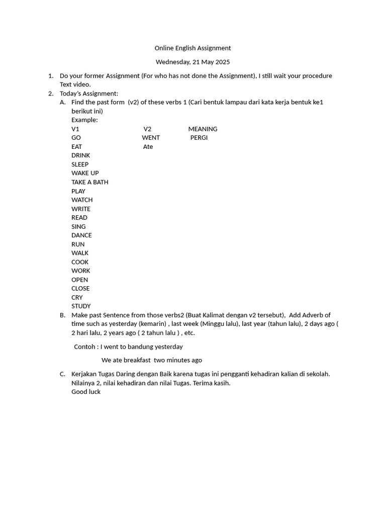 Online English Assignment | PDF
