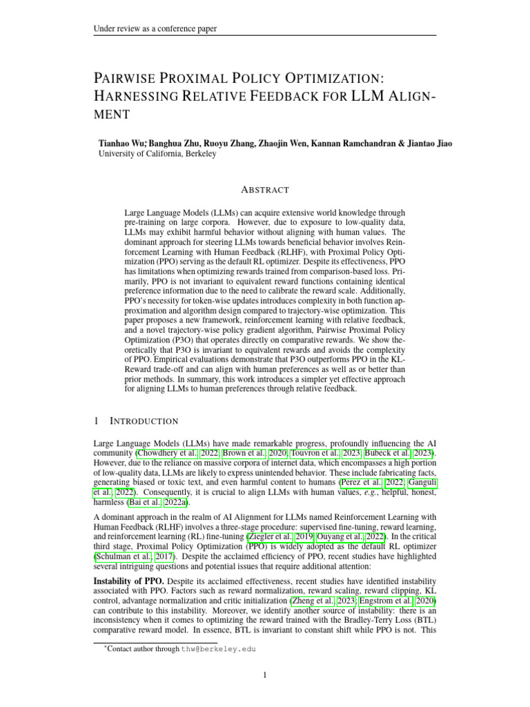 Pairwise Proximal Policy Optimization | PDF | Machine Learning ...
