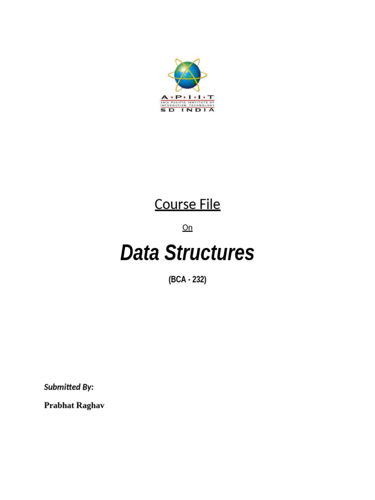 Lecture Plan (BCA-Data Structure) 2023-24 | PDF | Theoretical Computer Science | Computer Data