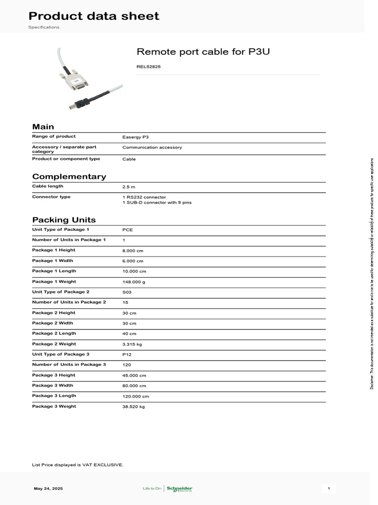 Schneider Electric - PowerLogic-P3-Protection-Relay - REL52825 | PDF ...
