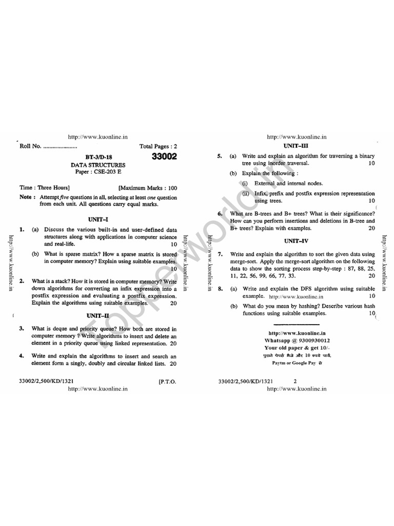 Data Structures 2012 19 1 2 | PDF