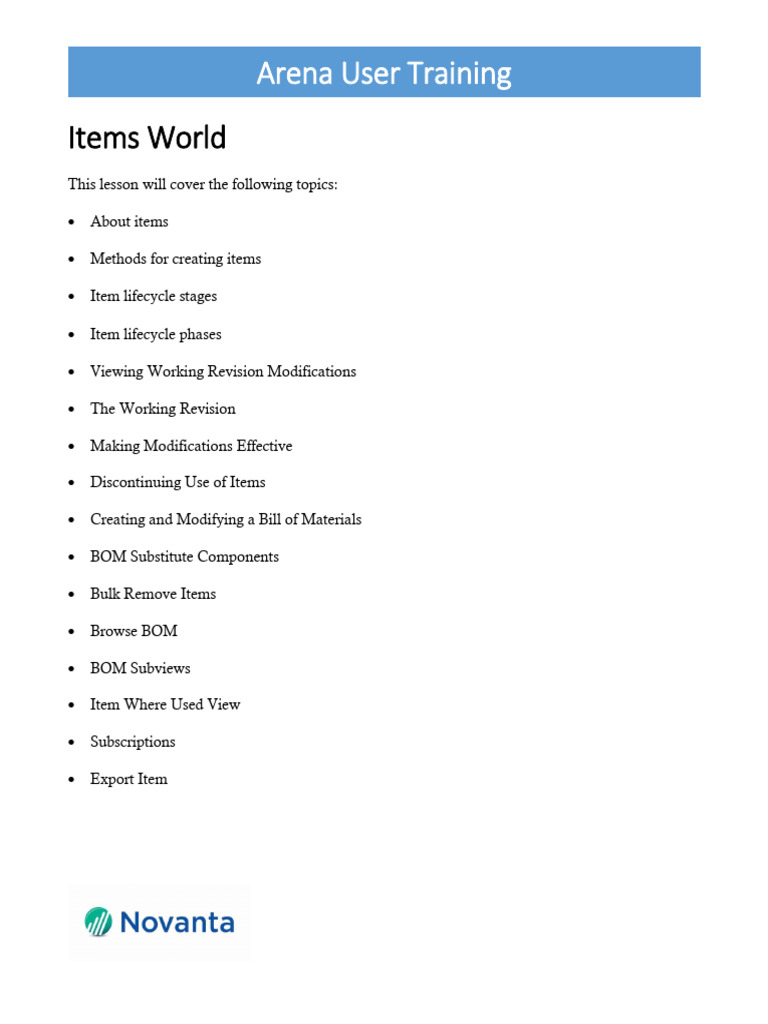 Arena PLM User Training Overview | PDF | Computing | Software