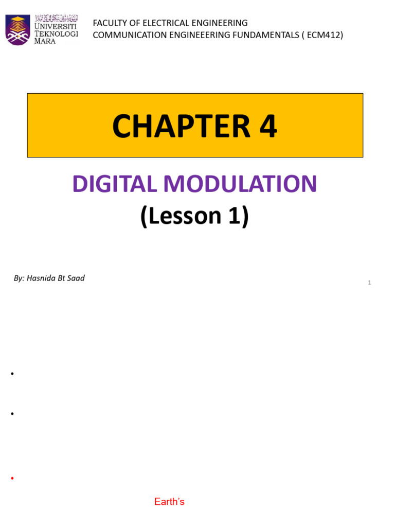 Chapter 4 - Digital Communication System - Lesson 1 | PDF | Sampling ...