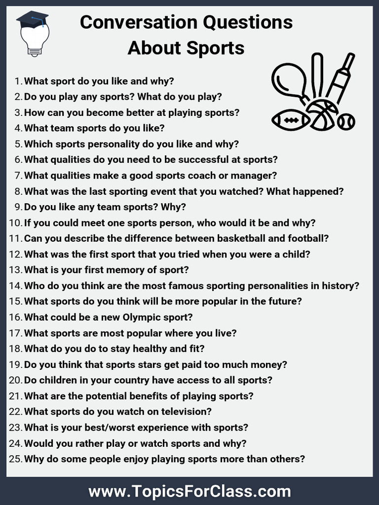 Engaging Conversation Questions About Sports | PDF