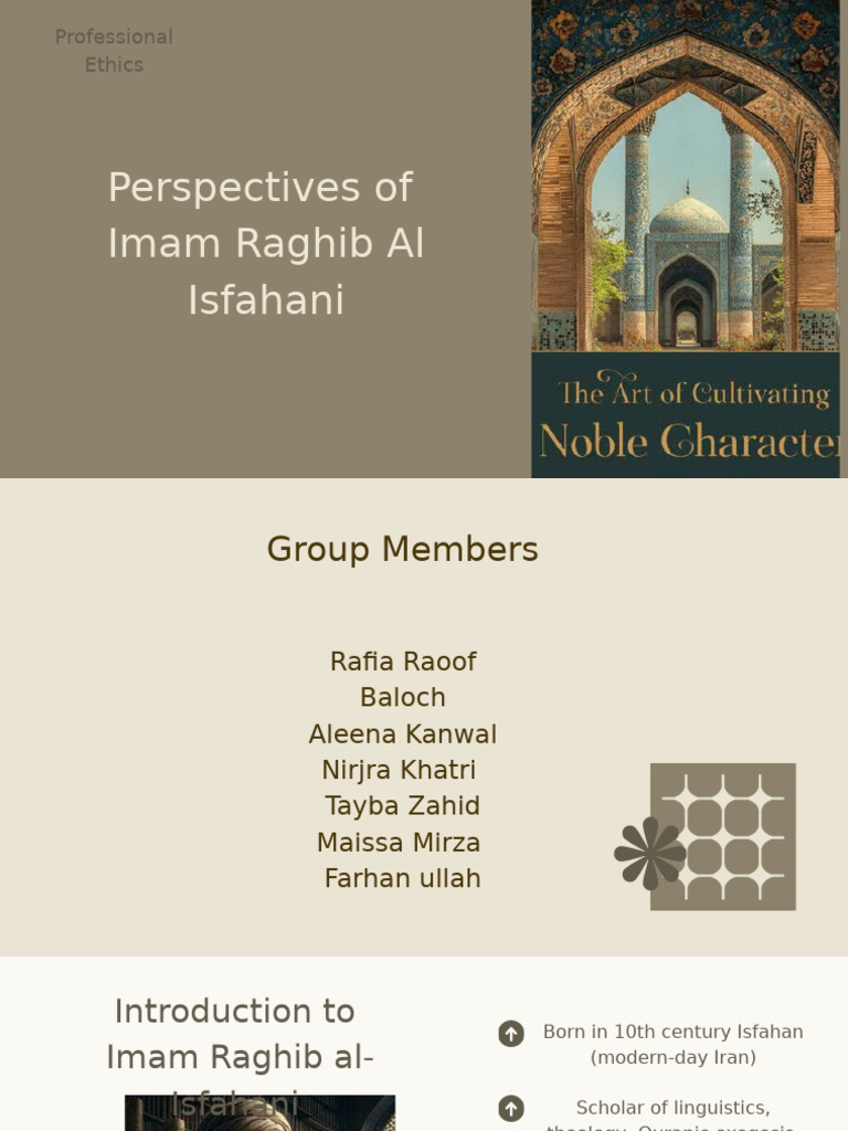 Perspectives of Imam Raghib | PDF | Virtue | Wisdom