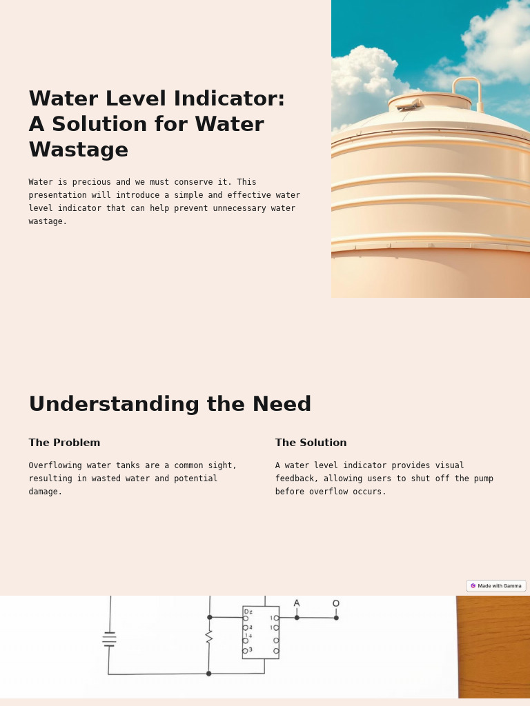 Water Level Indicator A Solution For Water Wastage | PDF
