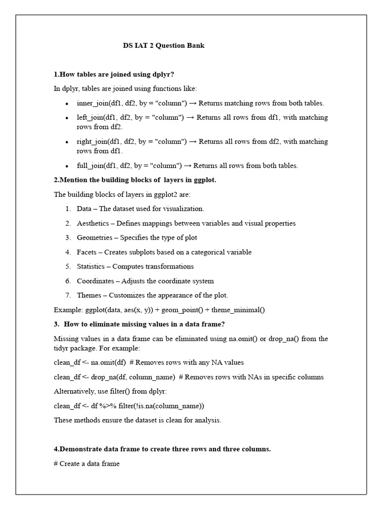 DS_IAT_2_Question_Bank[1] (1) | PDF | Computing | Computer Programming