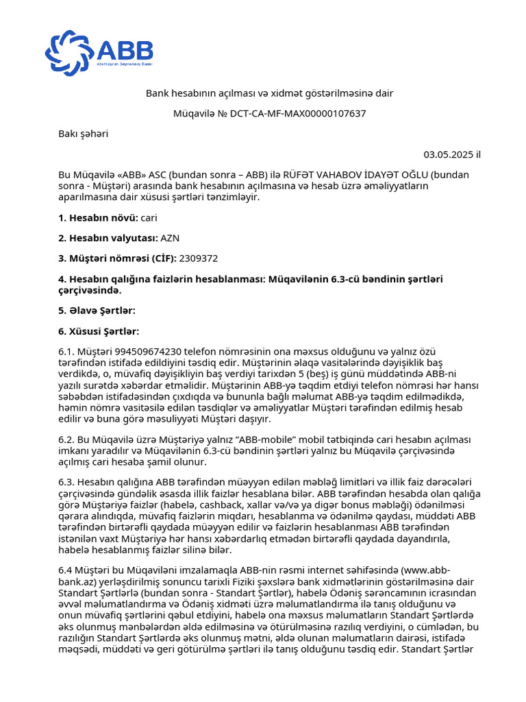 Account - Contract (Signed by Sima) | PDF