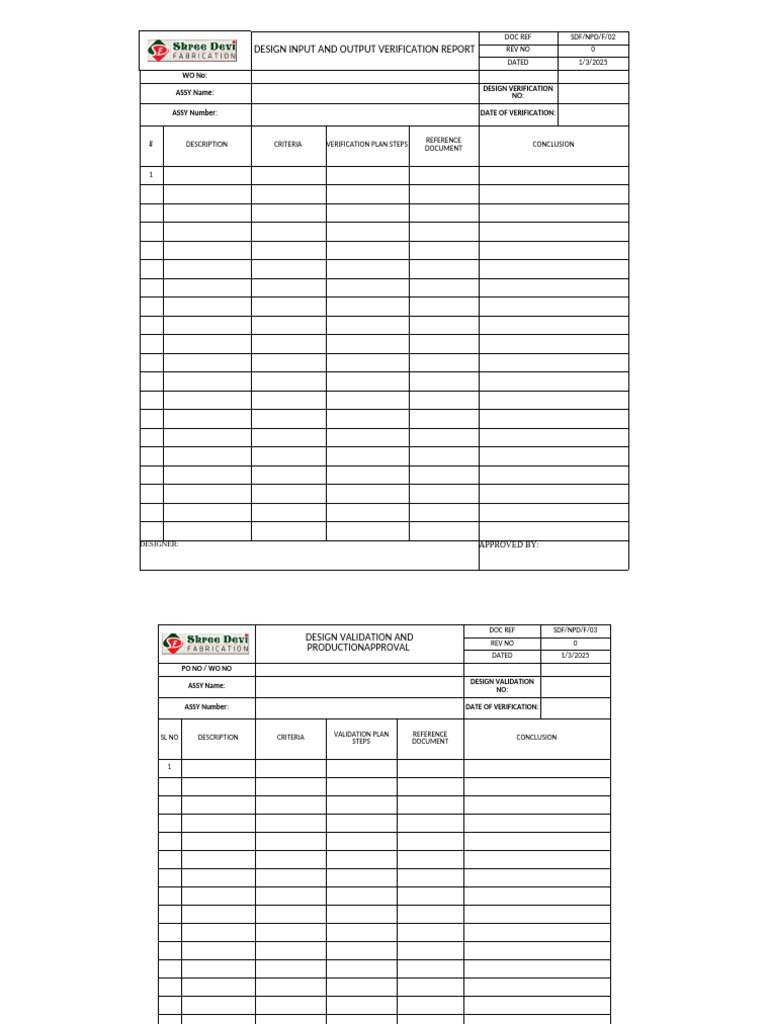 Design Verification and Validation Report | PDF