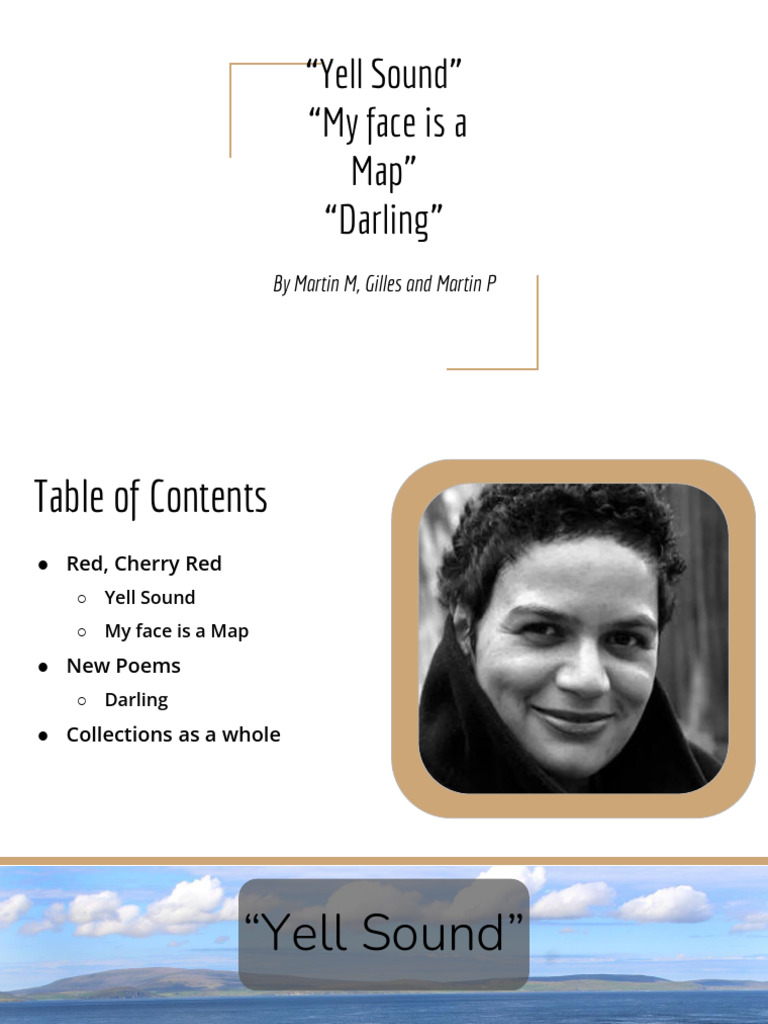 "Yell Sound" "My Face Is A Map" "Darling" - by Jackie Kay | PDF | Poetry