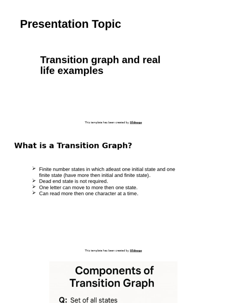 Real Life Example of Transition Graph | PDF