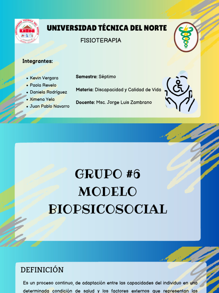Modelo Biopsicosocial | PDF | Invalidez | Ciencias del comportamiento