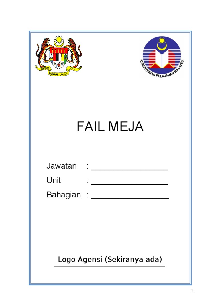 Format Fail Meja Kementerian Pelajaran Malaysia | PDF