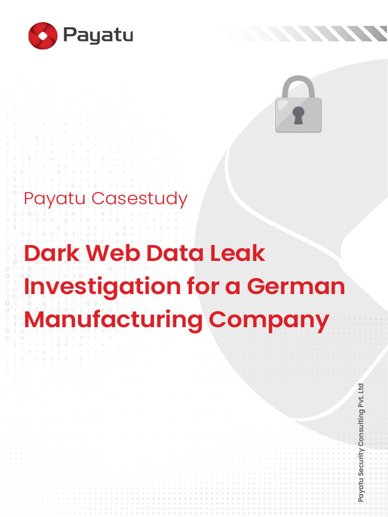 Dark Web Data Leak Investigation | PDF | Security | Computer Security