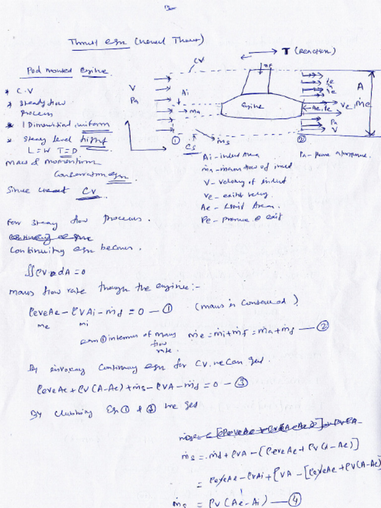 Thrust Equation | PDF