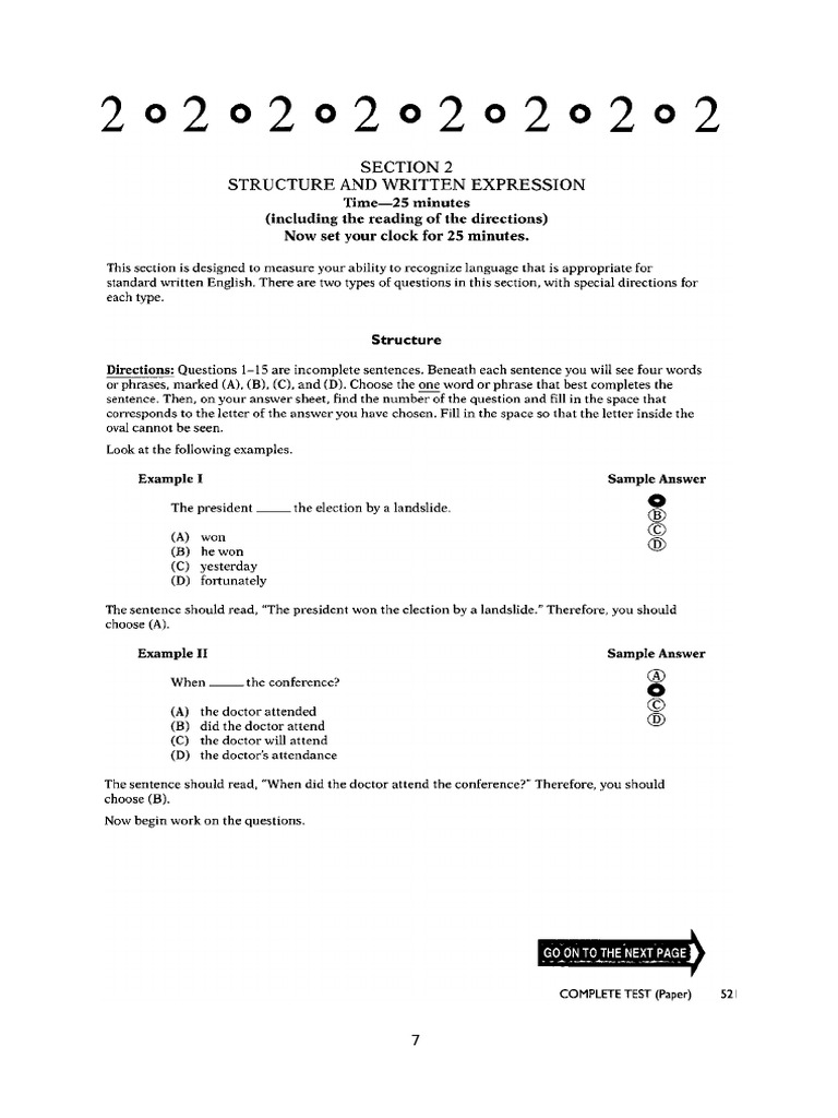 Structure and Written Expression-1 | PDF