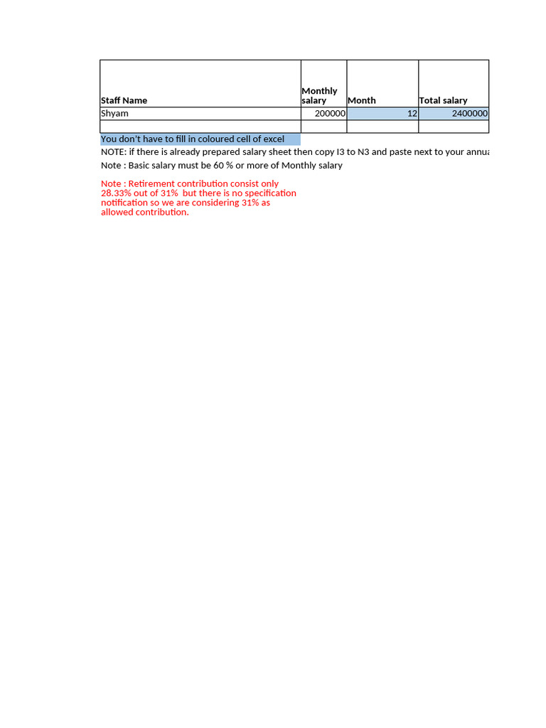 SSF Salary TDS Calculation 2076 77 and 77 78 | PDF