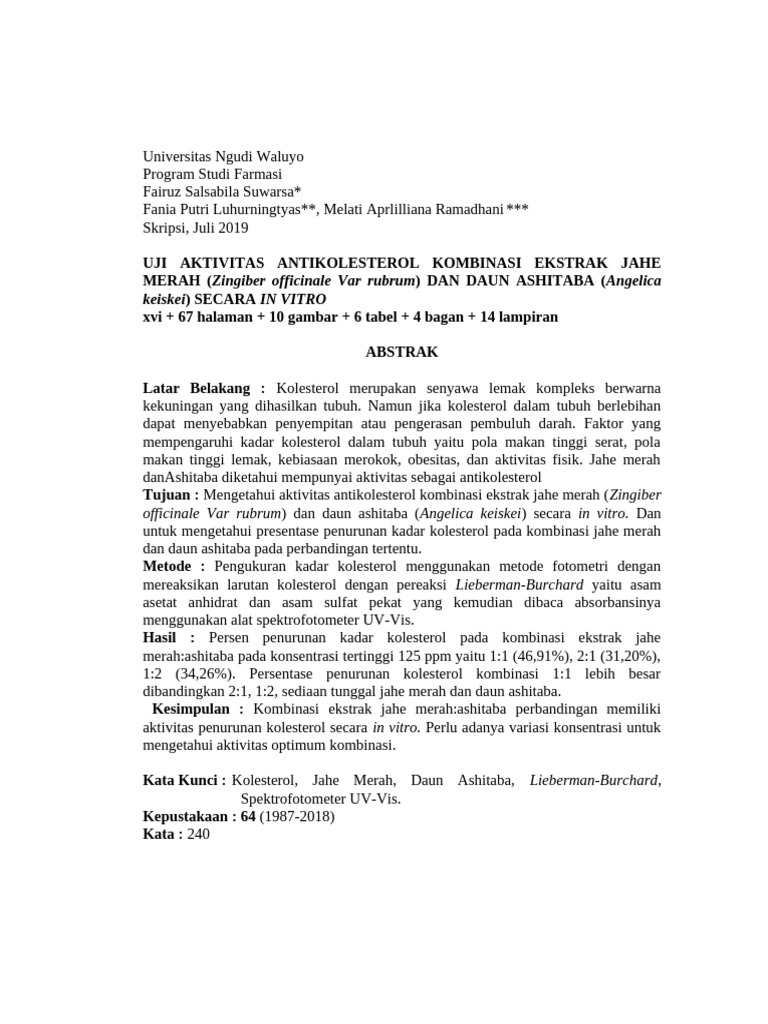 abstrak bila | PDF | Spectrophotometry | Ultraviolet–Visible Spectroscopy