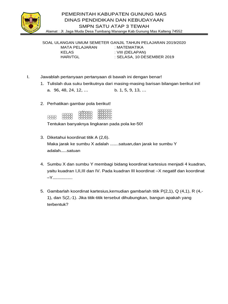 Matematika Kelas 8 | PDF