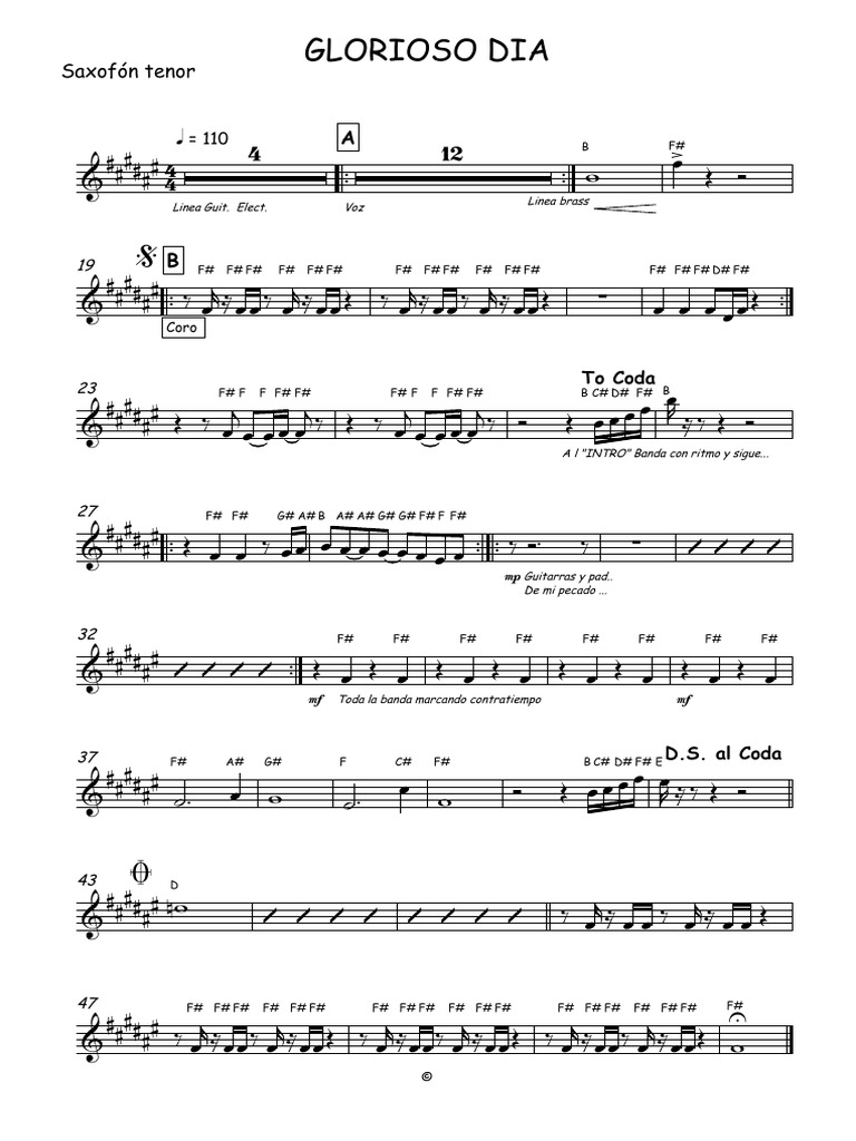 Glorioso Dia Tenor | PDF