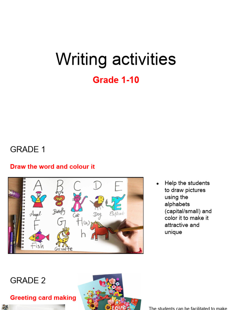 Creative Writing Activities for Grades 1-10 | PDF
