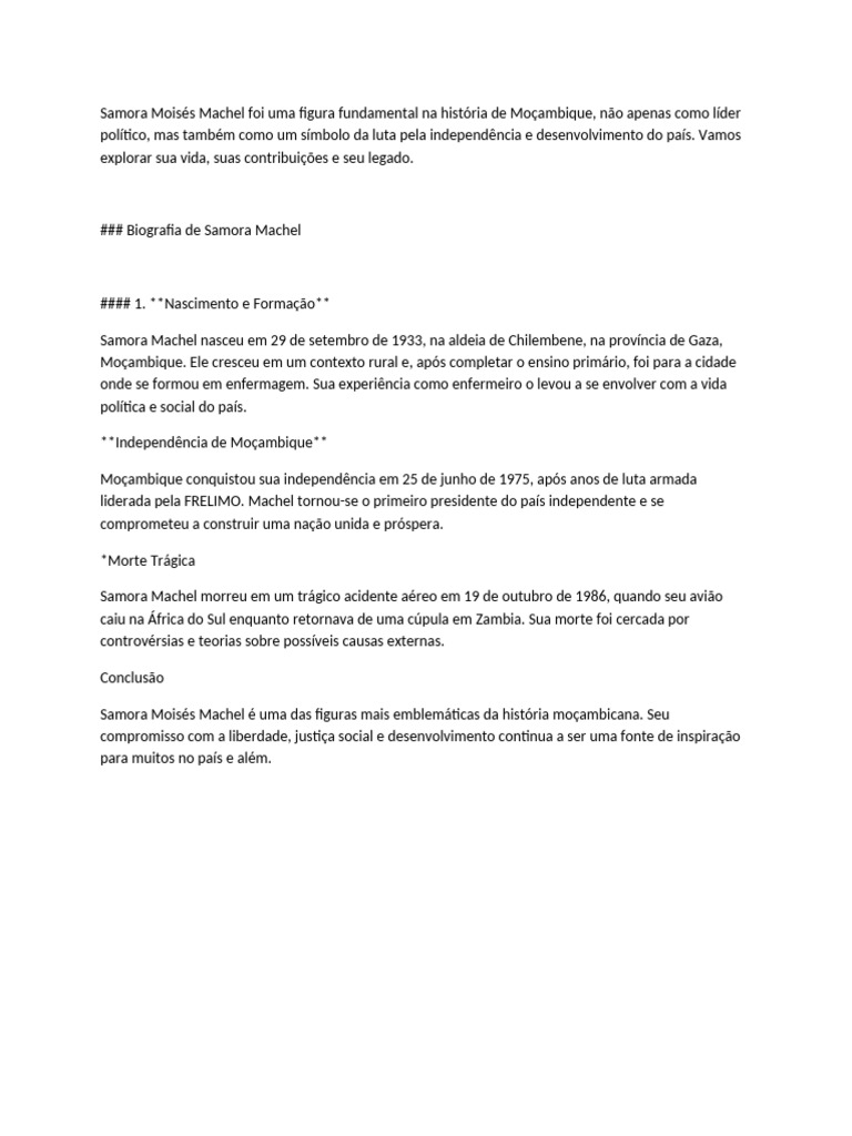 Samora Moisés M-WPS Office | PDF