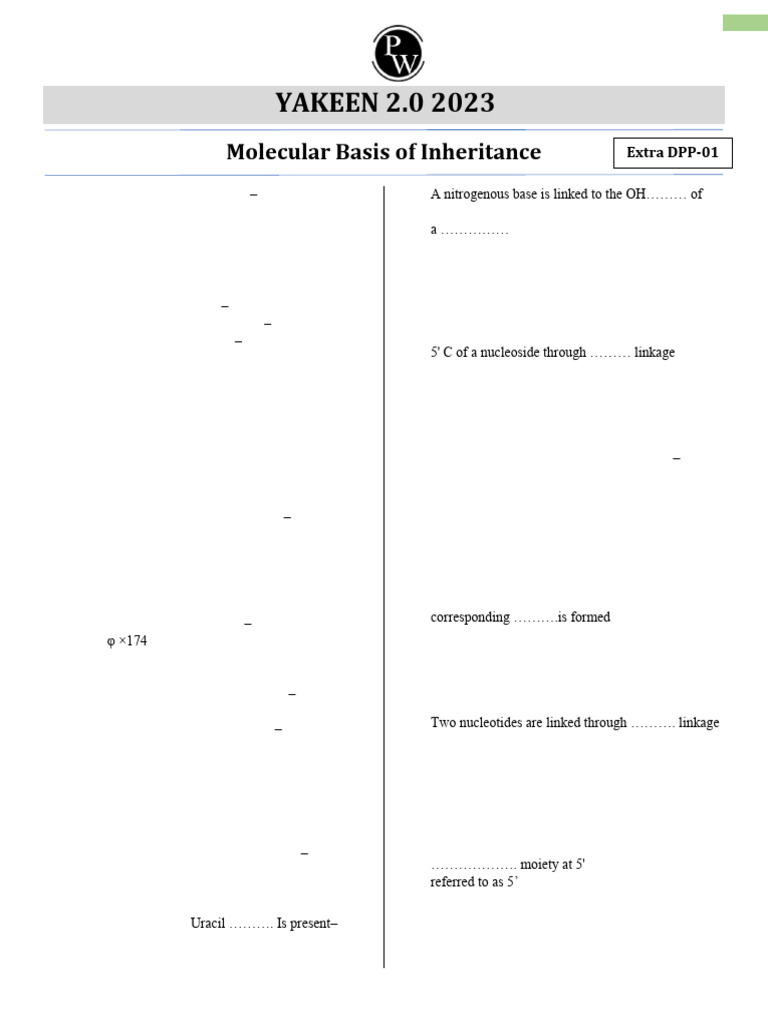 64018cf8af33e20018e1e19b - ## - Extra DPP-01 - Molecular Basis of ...