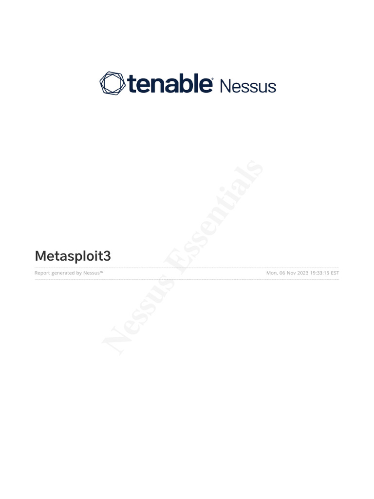 Informe Nessus (Metasploit3) | PDF