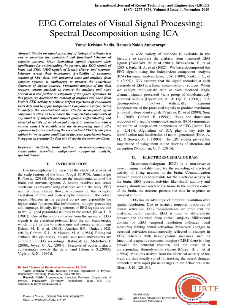 EEG Correlates of Visual Signal Processi | PDF | Electroencephalography ...