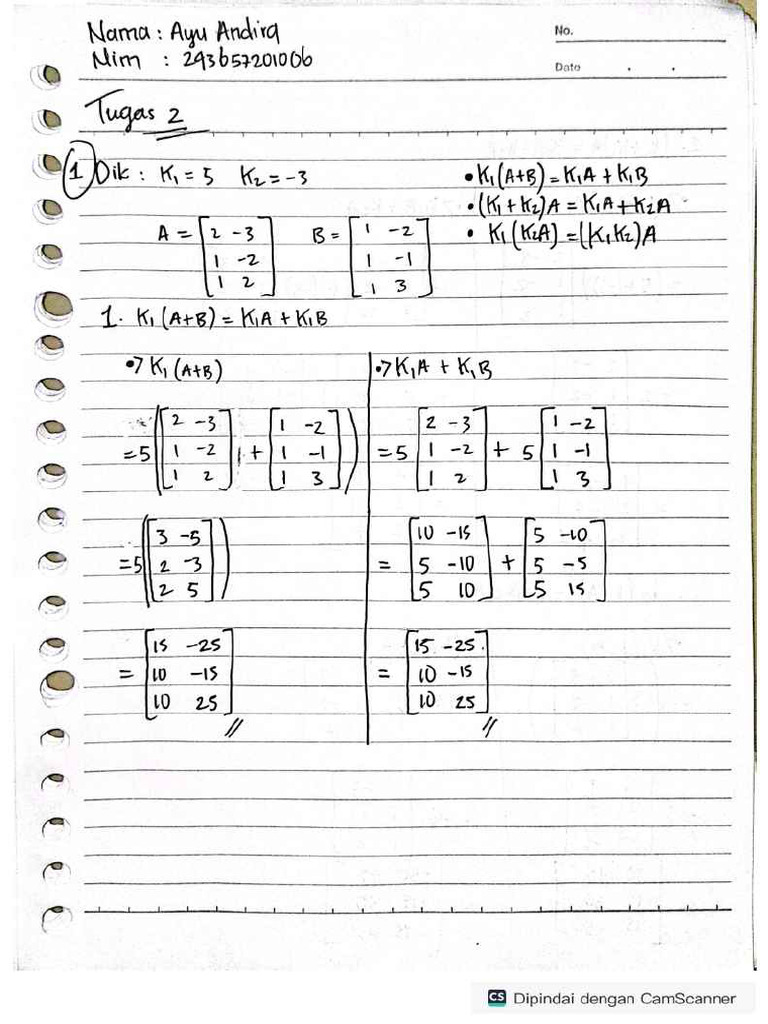 AYU ANDIRA_Tugas 2 aljabar linear pertemuan 4_11zon (1) | PDF