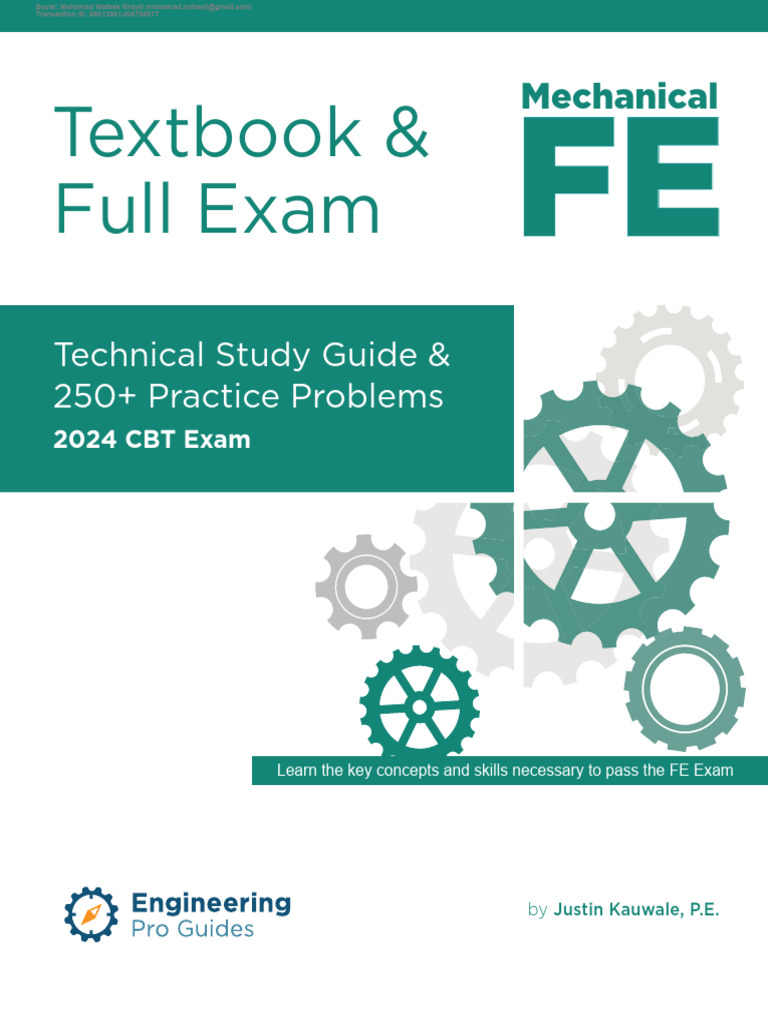 Mechanical FE Exam Study Guide 2024 | PDF | Stress (Mechanics ...