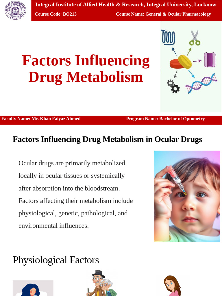 Factors Influencing Drug Metabolism | PDF | Drug Metabolism | Enzyme