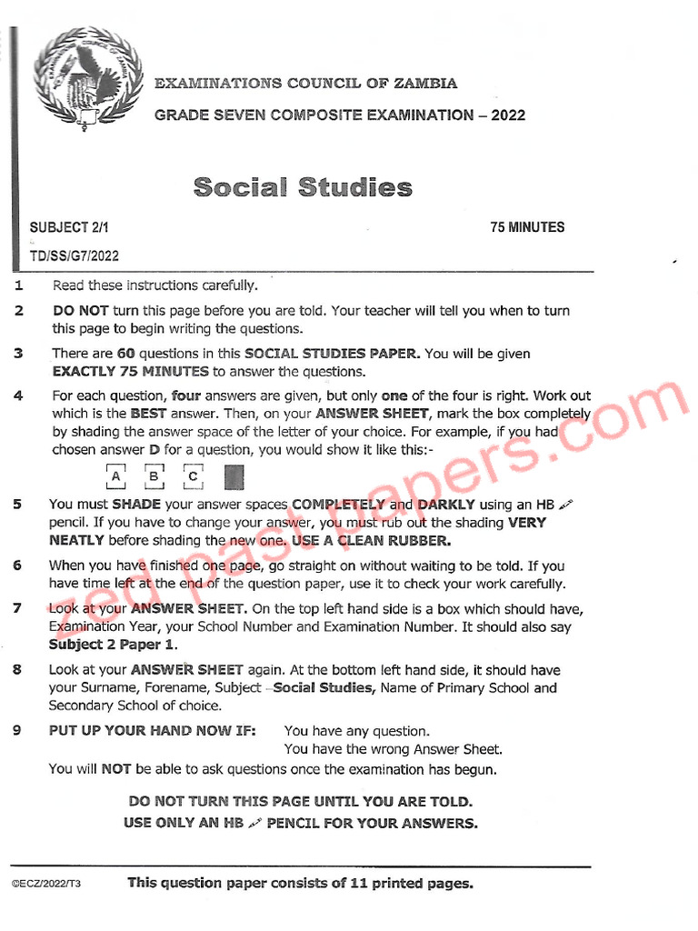 Social Studies 2022 Grade 7 | PDF