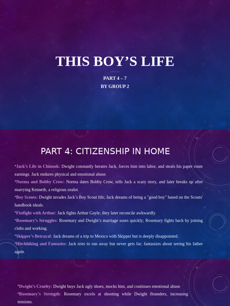The Boy's Life 4 To 7 Part | PDF | Shame | Psychology