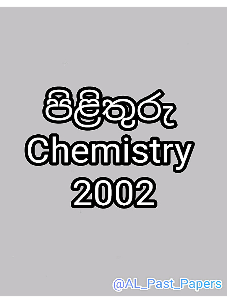 Chemistry Marking 2002 | PDF