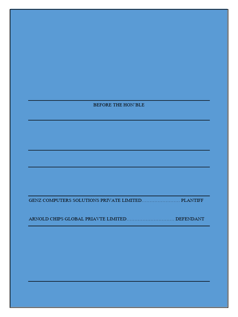 MEMORIAL PLANTIFF, TC-10 (2) | PDF | Damages | Breach Of Contract