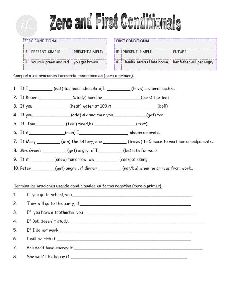 Cero o Primer Condicional | PDF